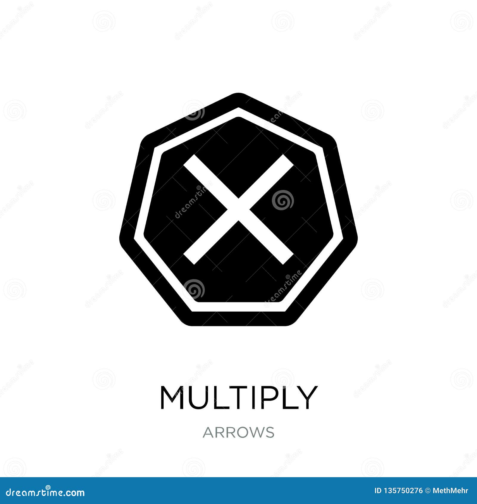Multiply Icon in Trendy Design Style. Multiply Icon Isolated on White ...