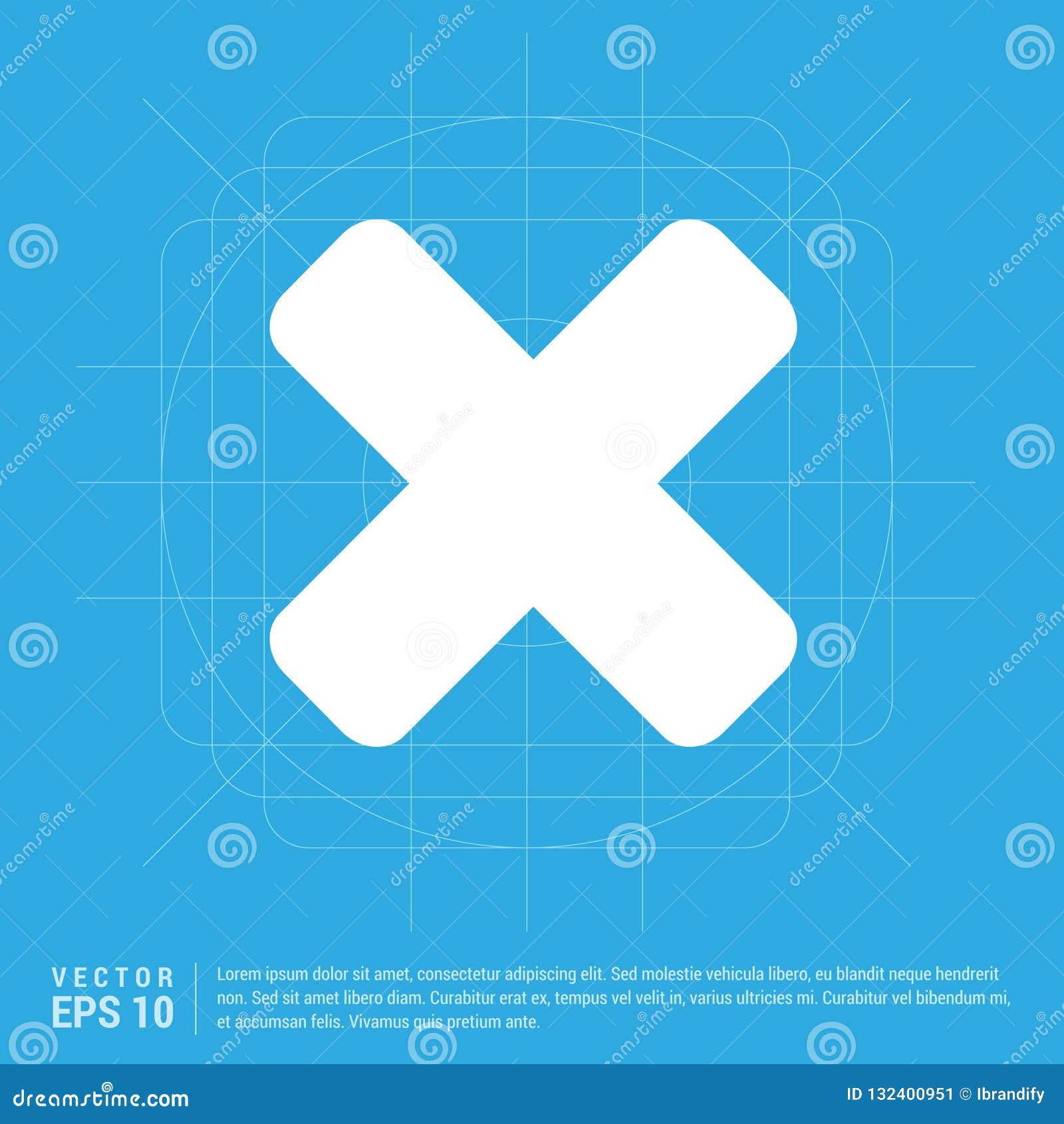 Multiply Icon stock vector. Illustration of button, logo - 132400951