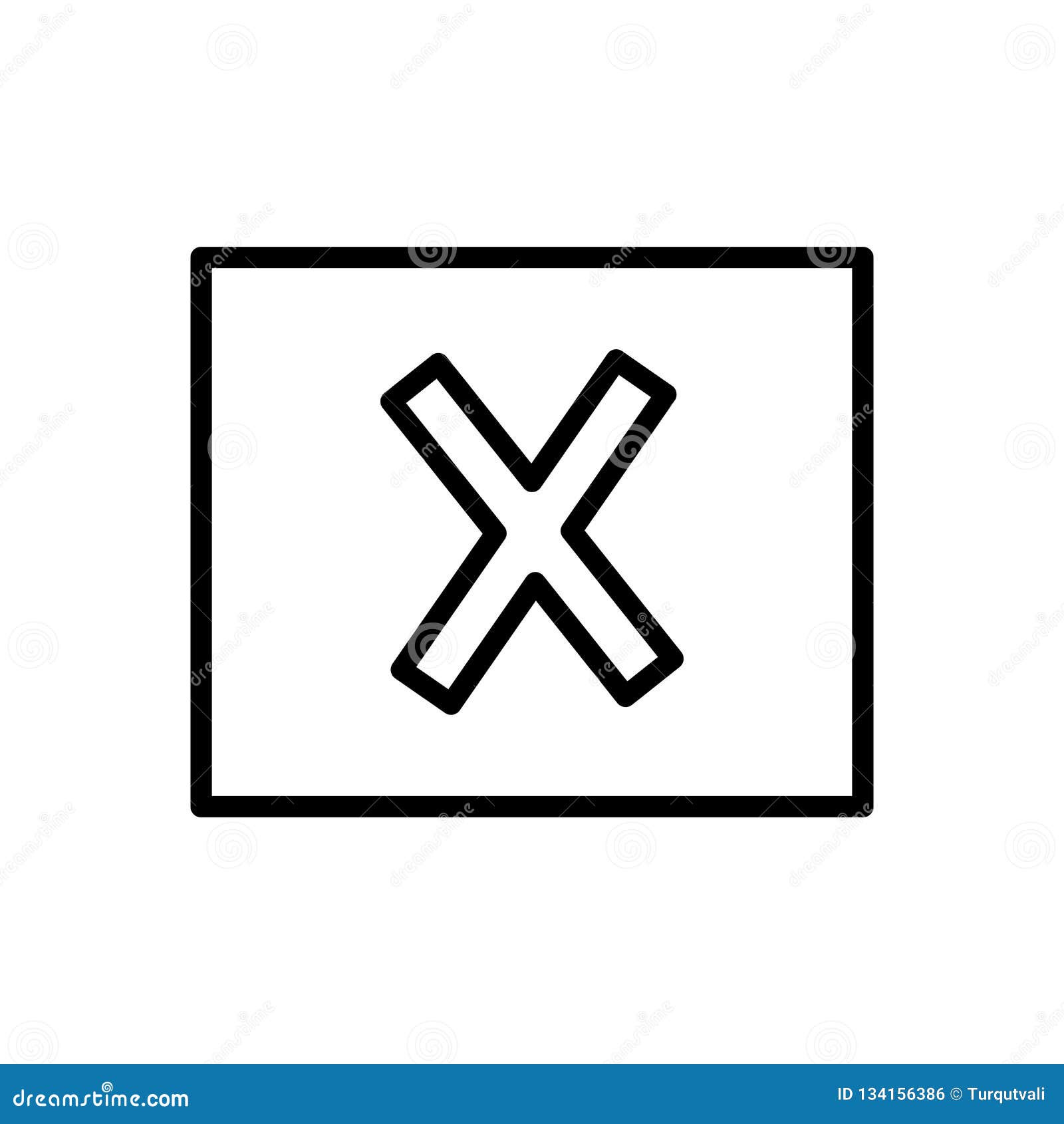 Multiply Icon Vector Isolated on White Background, Multiply Sign , Line ...