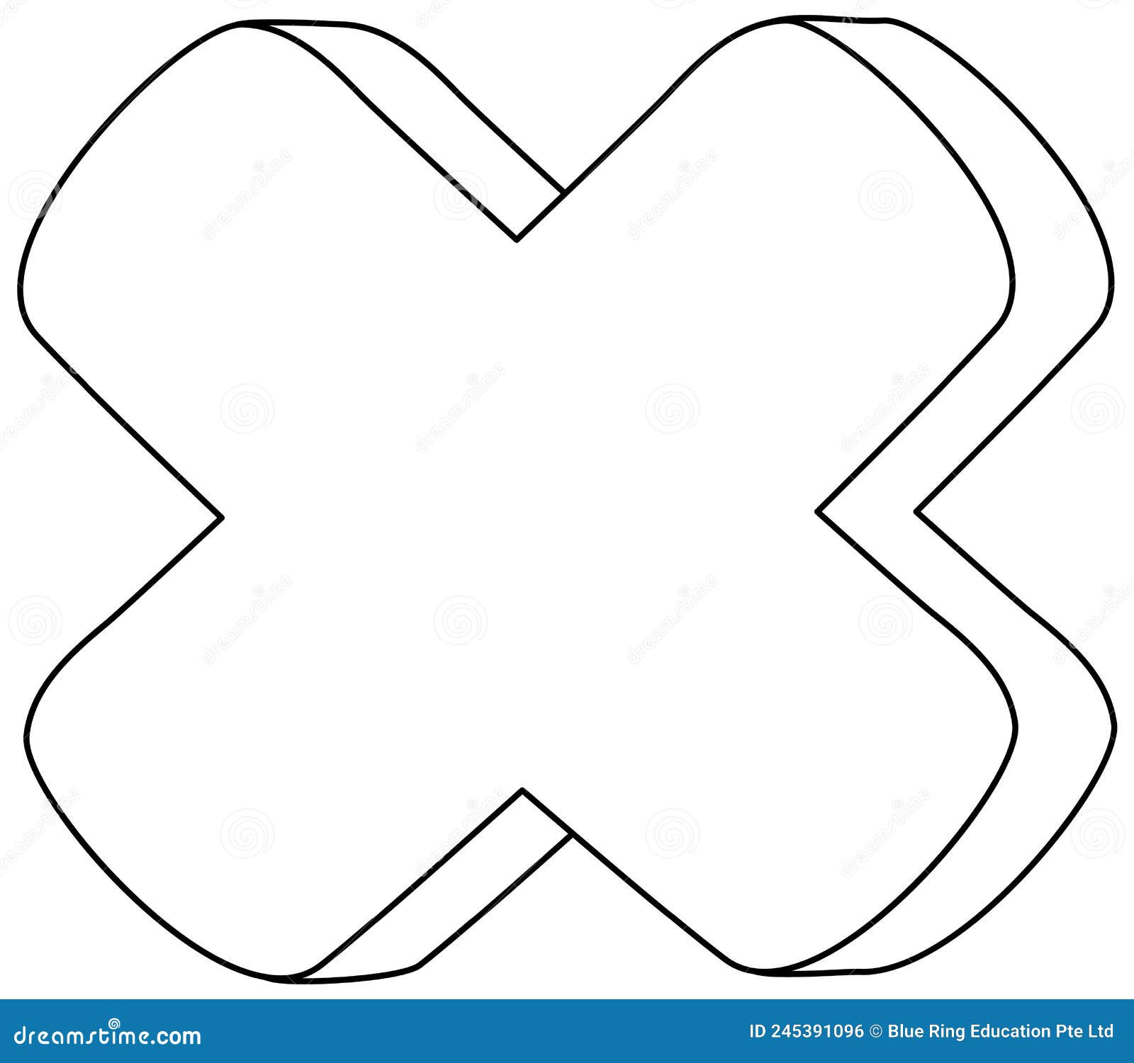 Multiply Sign Black and White Doodle Character Stock Vector ...