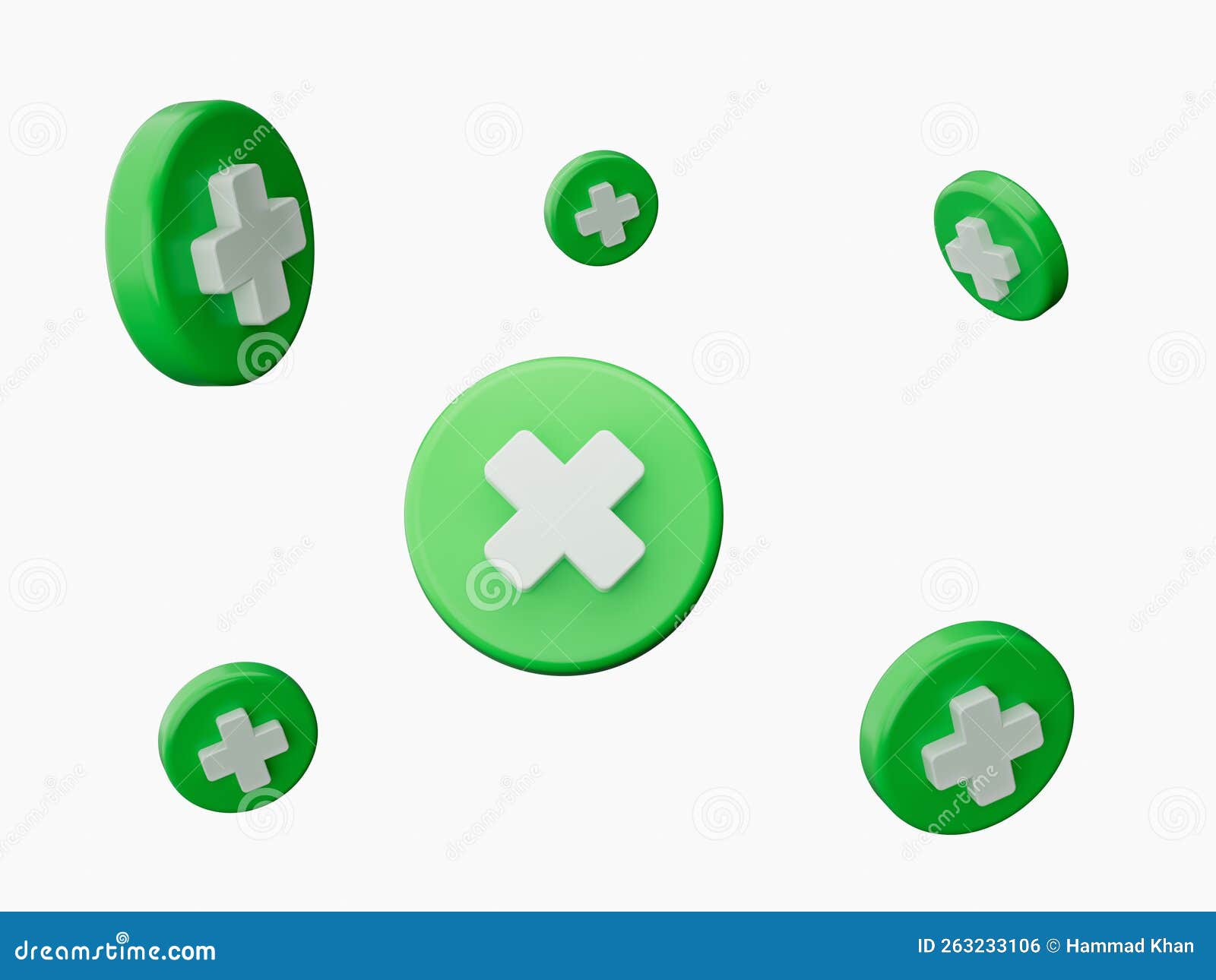 Multiply Symbol 3d Icon Fly on White 3d Illustration Stock Illustration ...