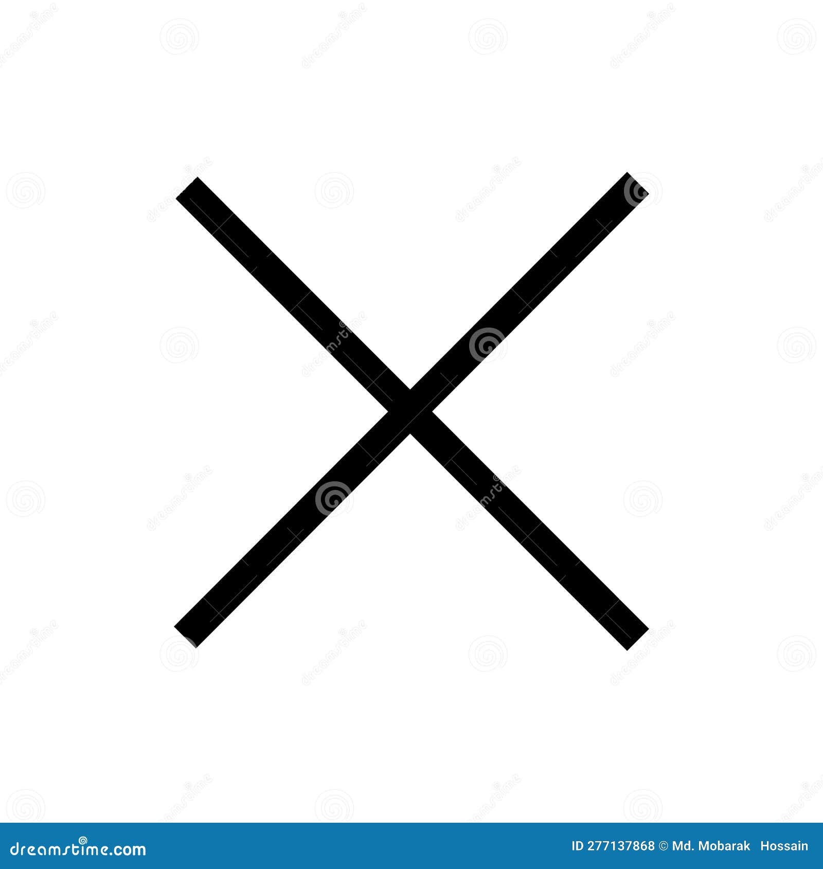 Multiply Vector Icon, Outline Style, Isolated on White Background ...