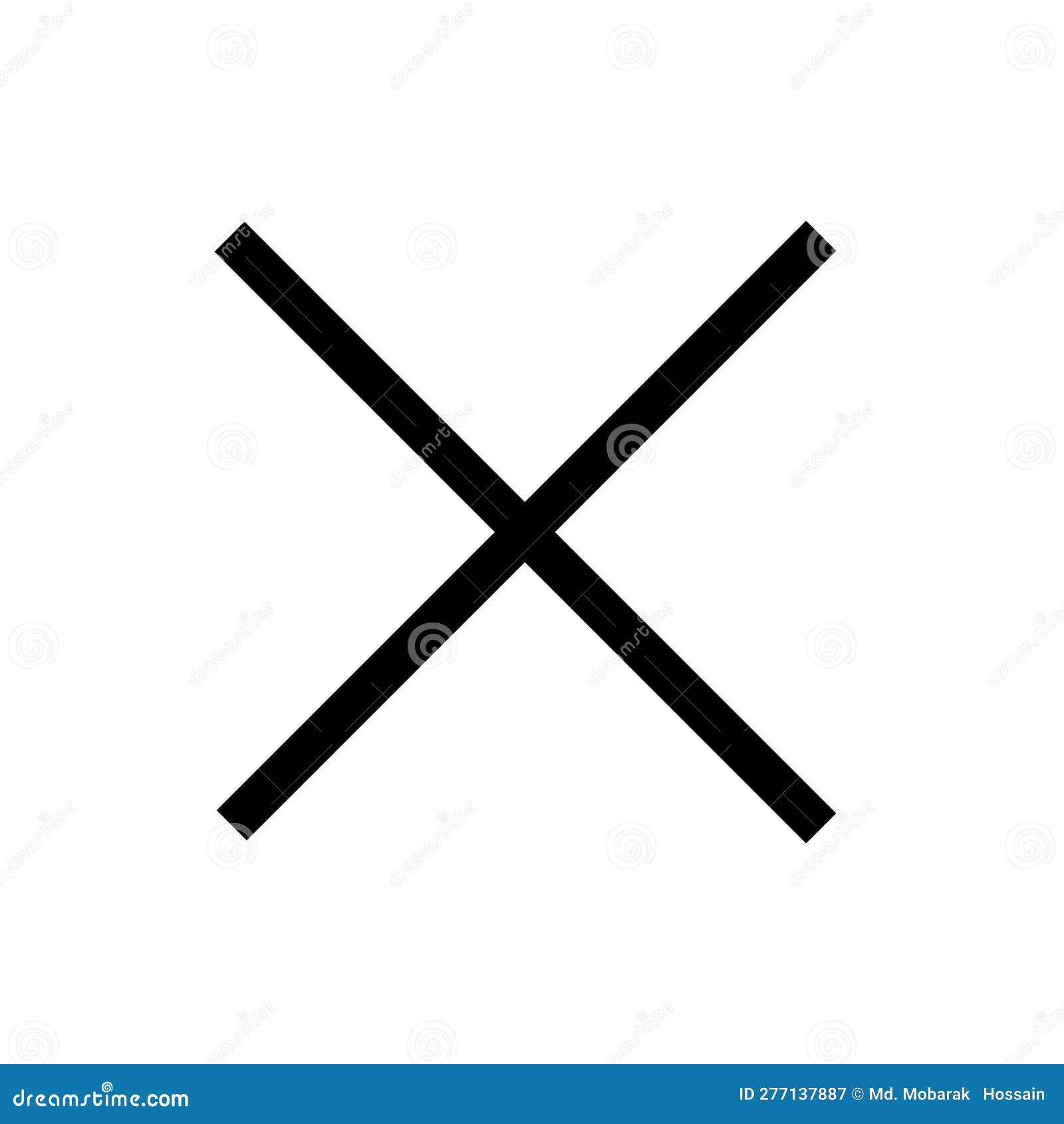 Multiply Vector Icon, Outline Style, Isolated on White Background ...