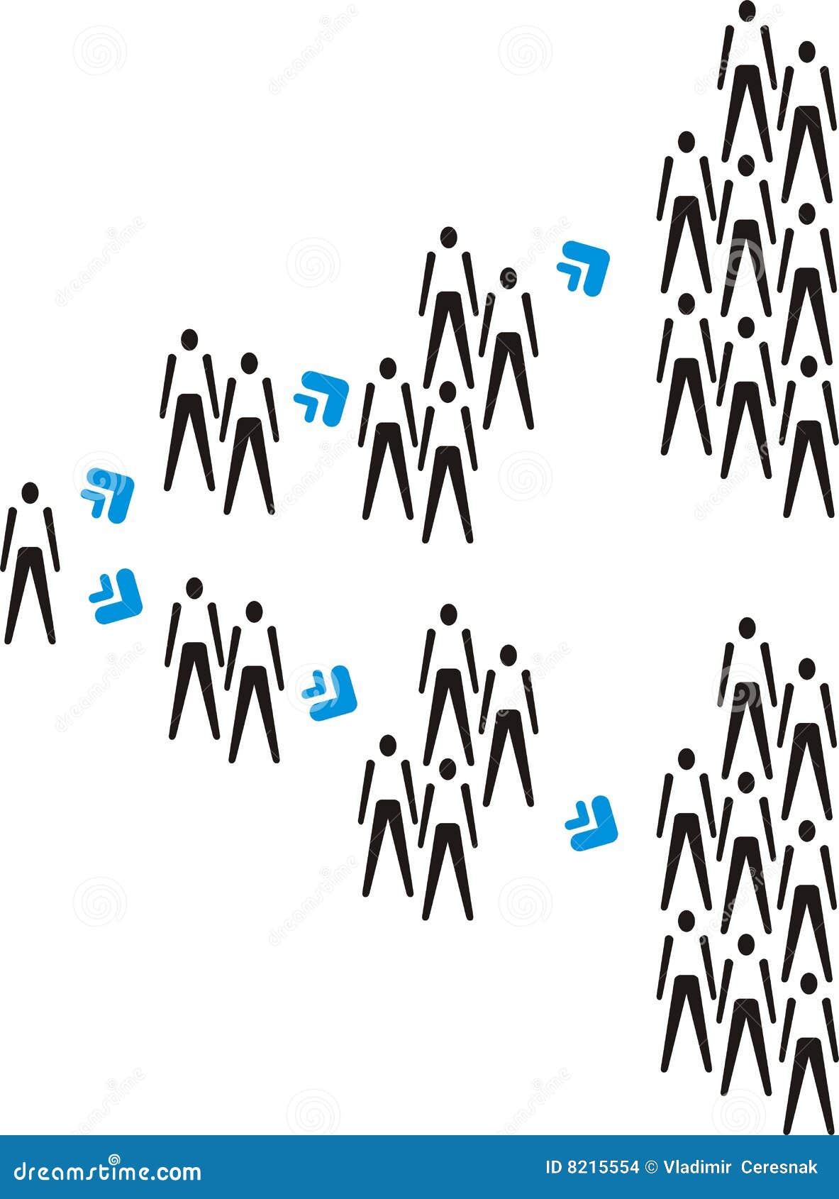 Multiplying people stock vector. Illustration of sobi - 8215554