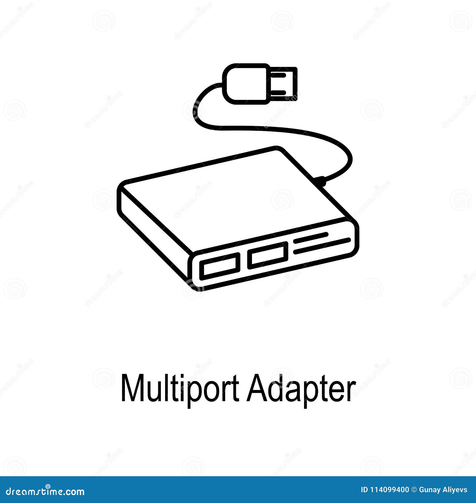 Multiport Adapter Icon. Element of Computer Part for Mobile Concept and ...