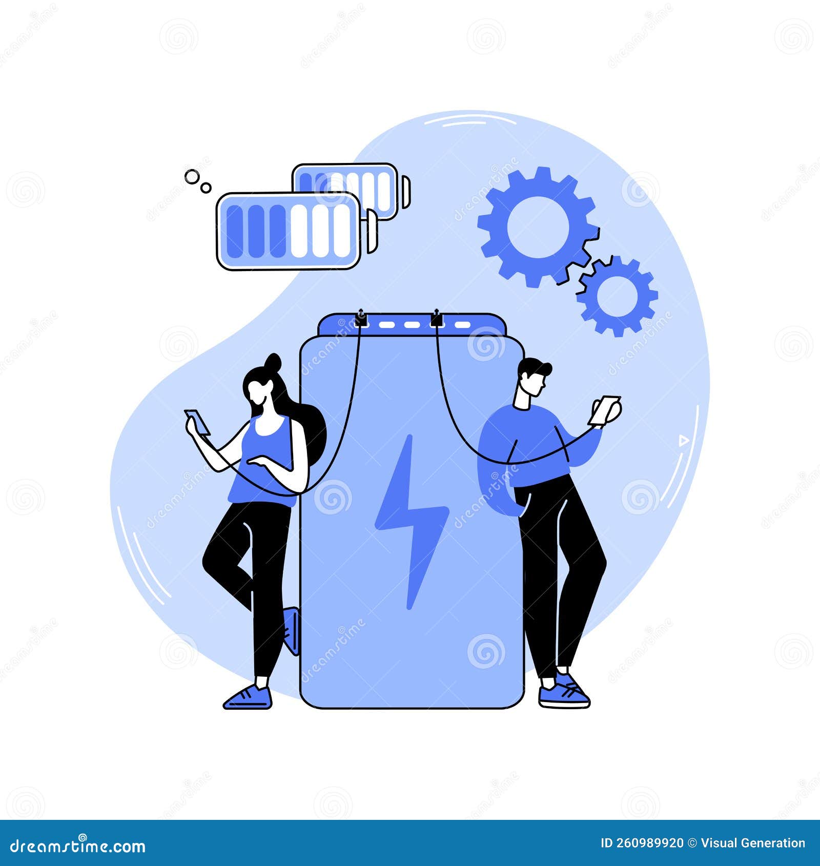 Multiport Wall Charger Isolated Cartoon Vector Illustrations. Stock ...