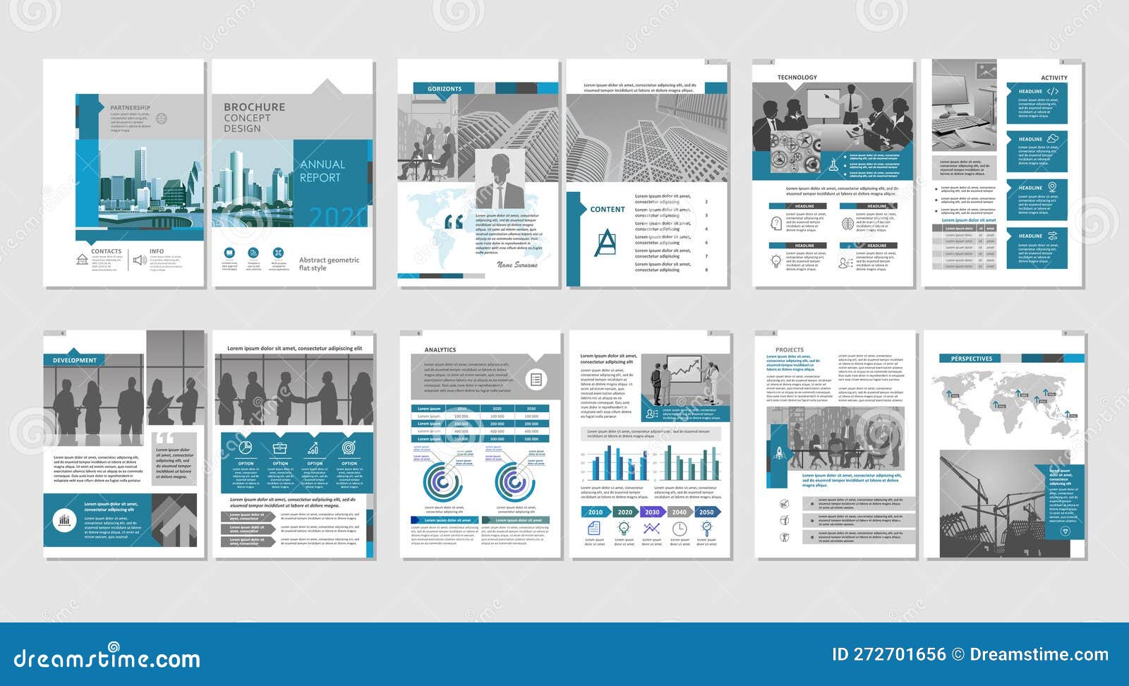 Multipurpose Brochure Concept Template. Layout Cover, Back and Inside ...