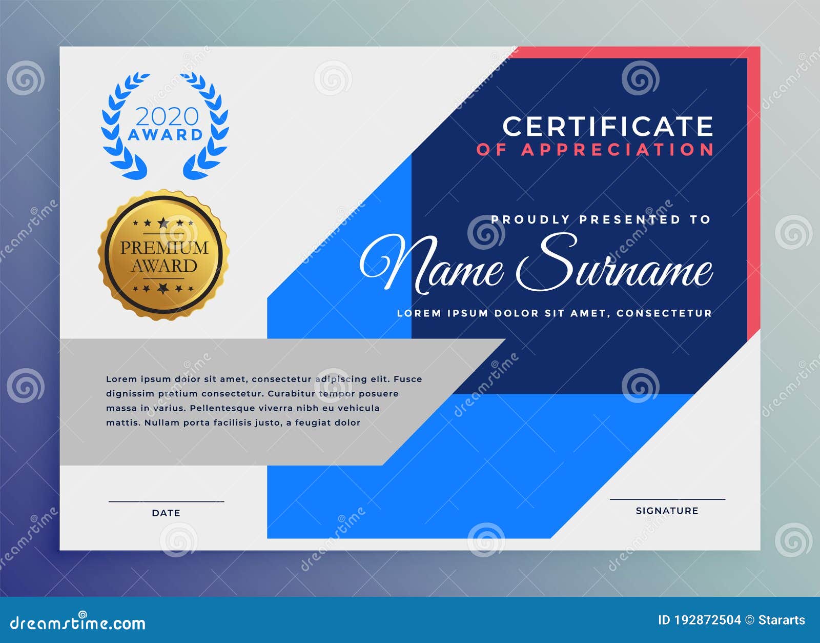 Multipurpose Certificate Template in Geometric Style Design Stock ...