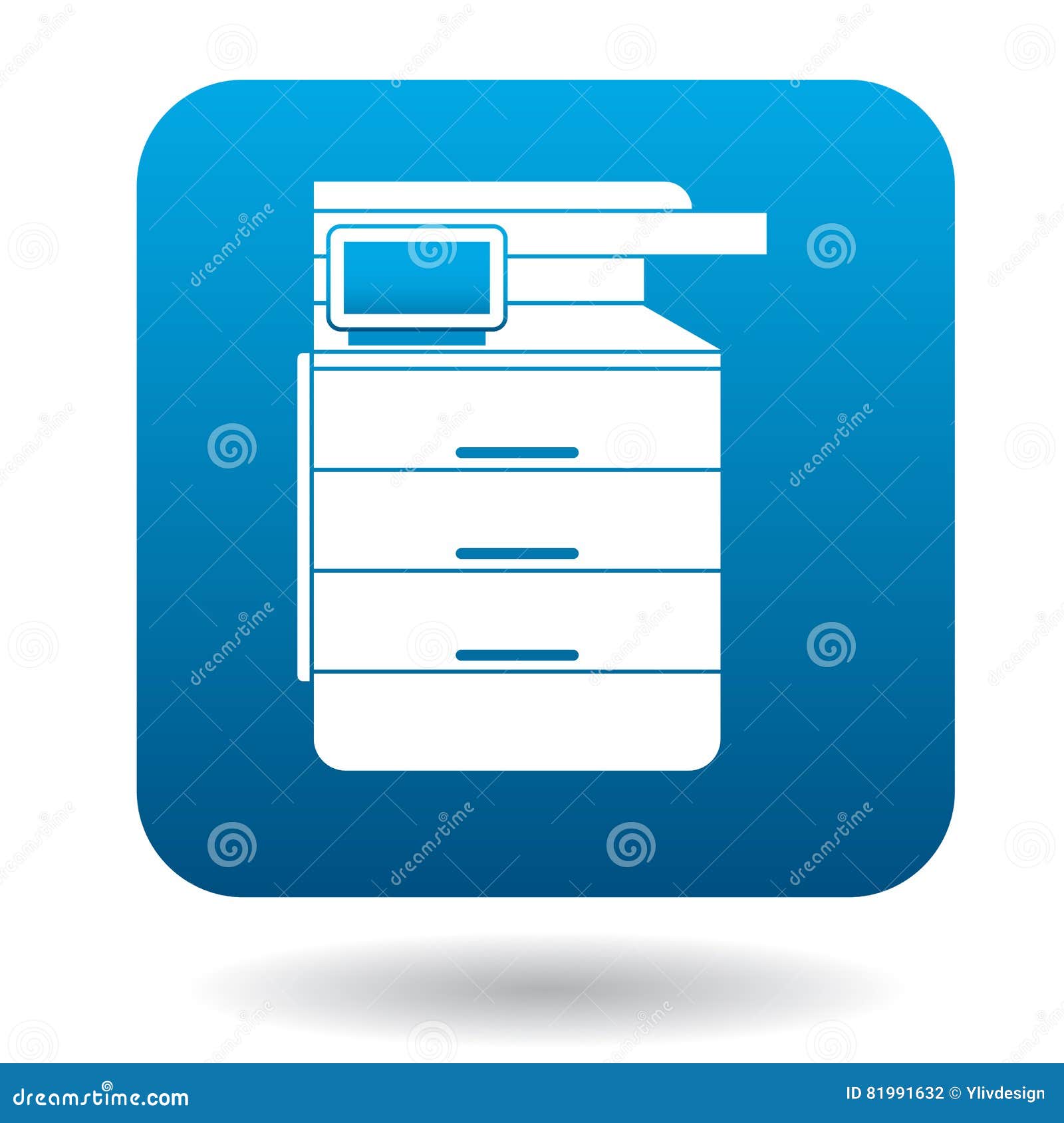 Multipurpose Device, Fax, Copier and Scanner Icon Stock Vector ...