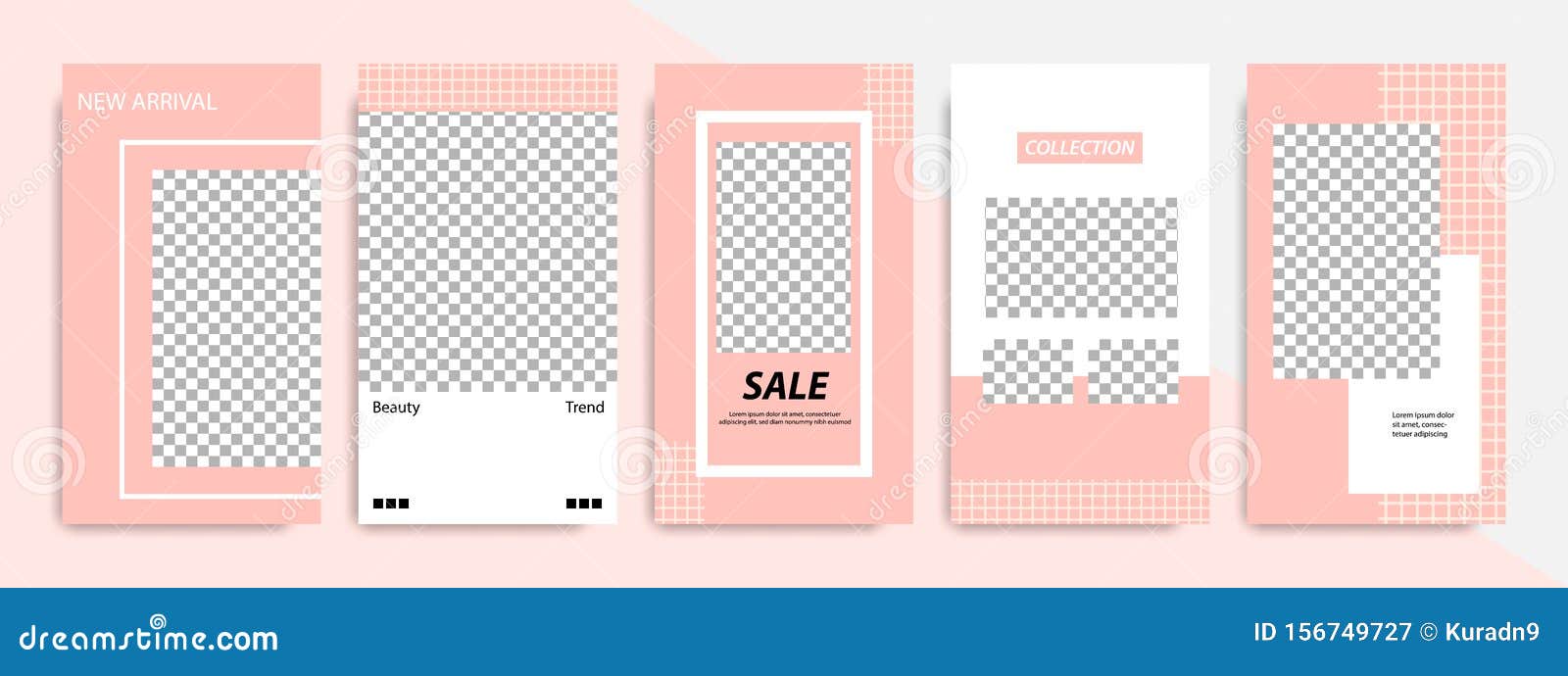 Minimal Abstract Geometric Instagram Layout Banner Template in Peach ...