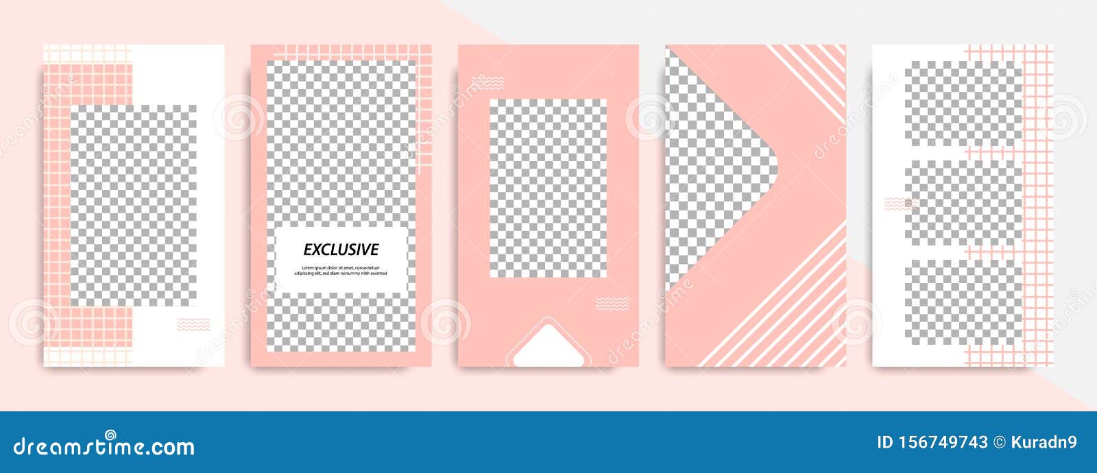 Minimal Abstract Geometric Instagram Layout Banner Template in Peach ...