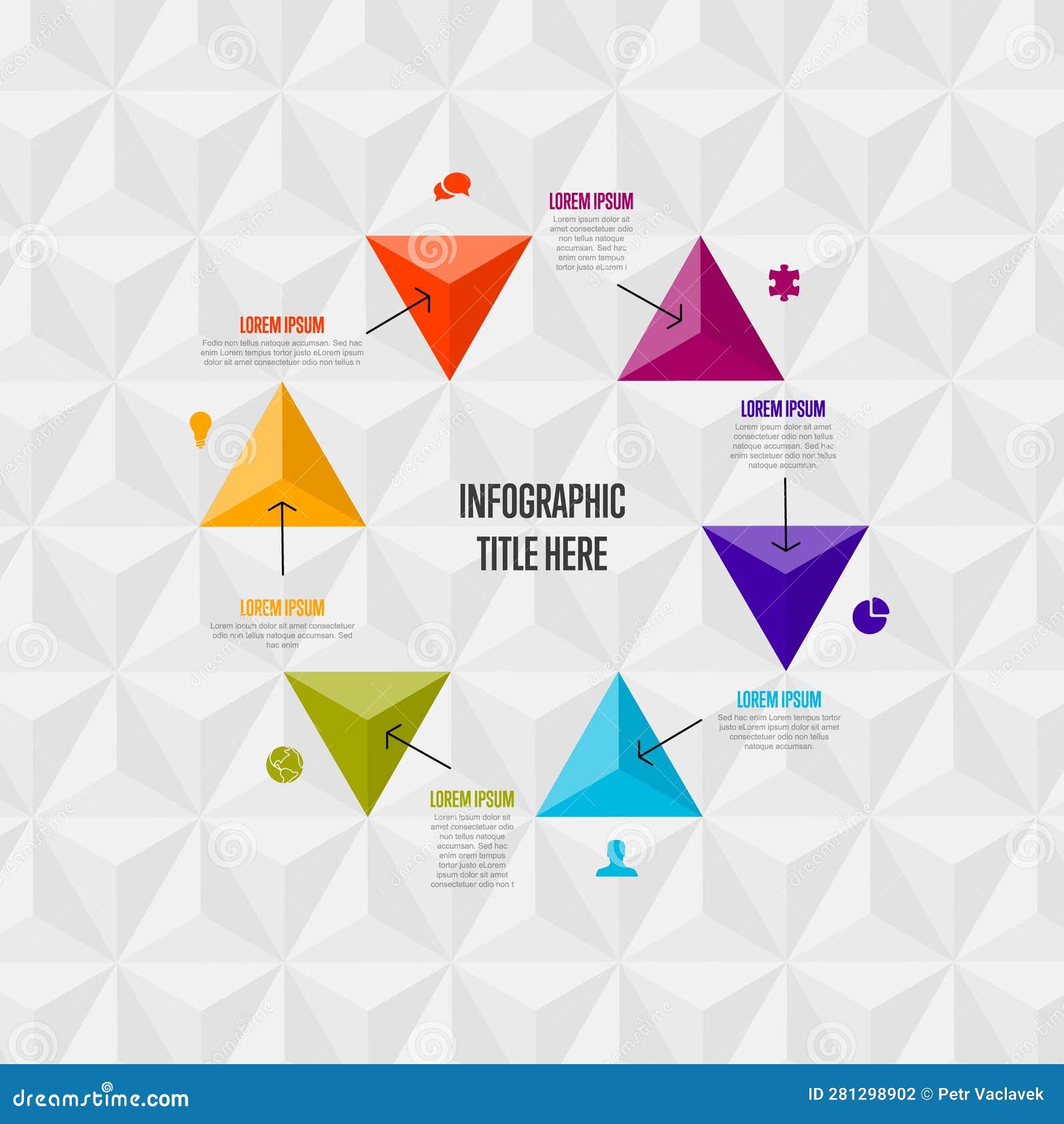 Multipurpose Infographic Cycle Template with Six Elements Stock Vector ...