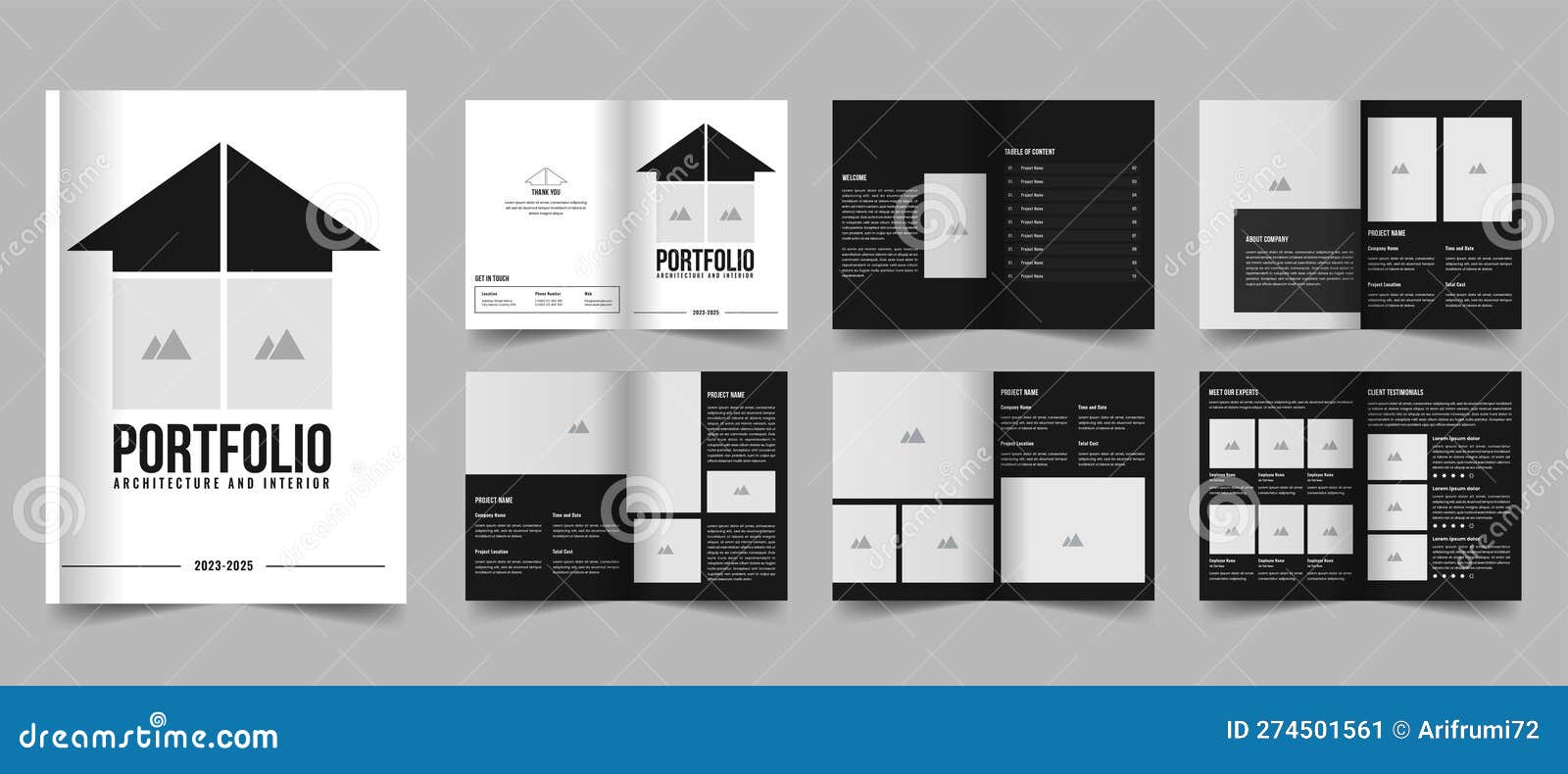 Modern Architecture Portfolio or Interior Portfolio Template Design ...