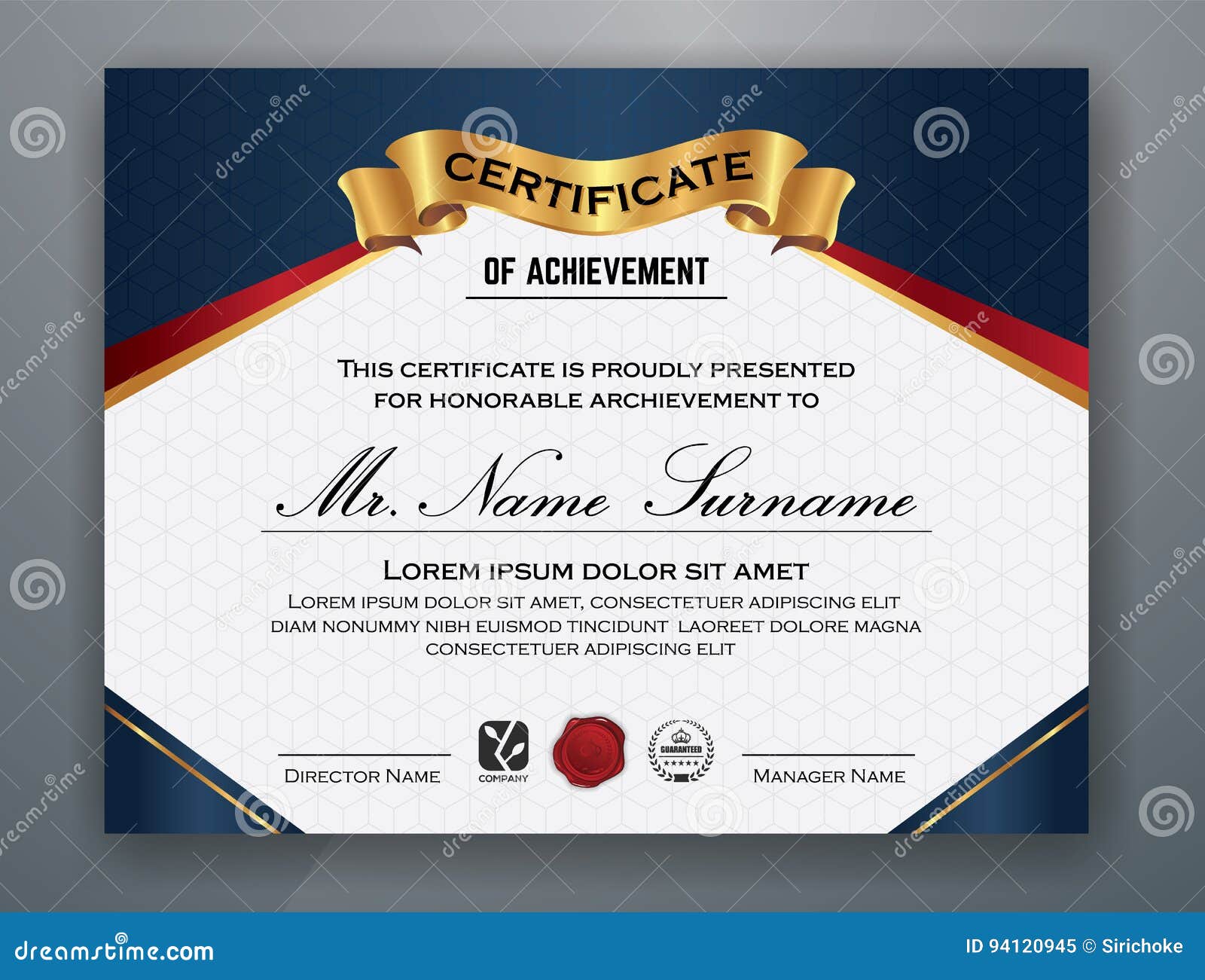 Multipurpose Modern Professional Certificate Template Stock Vector ...