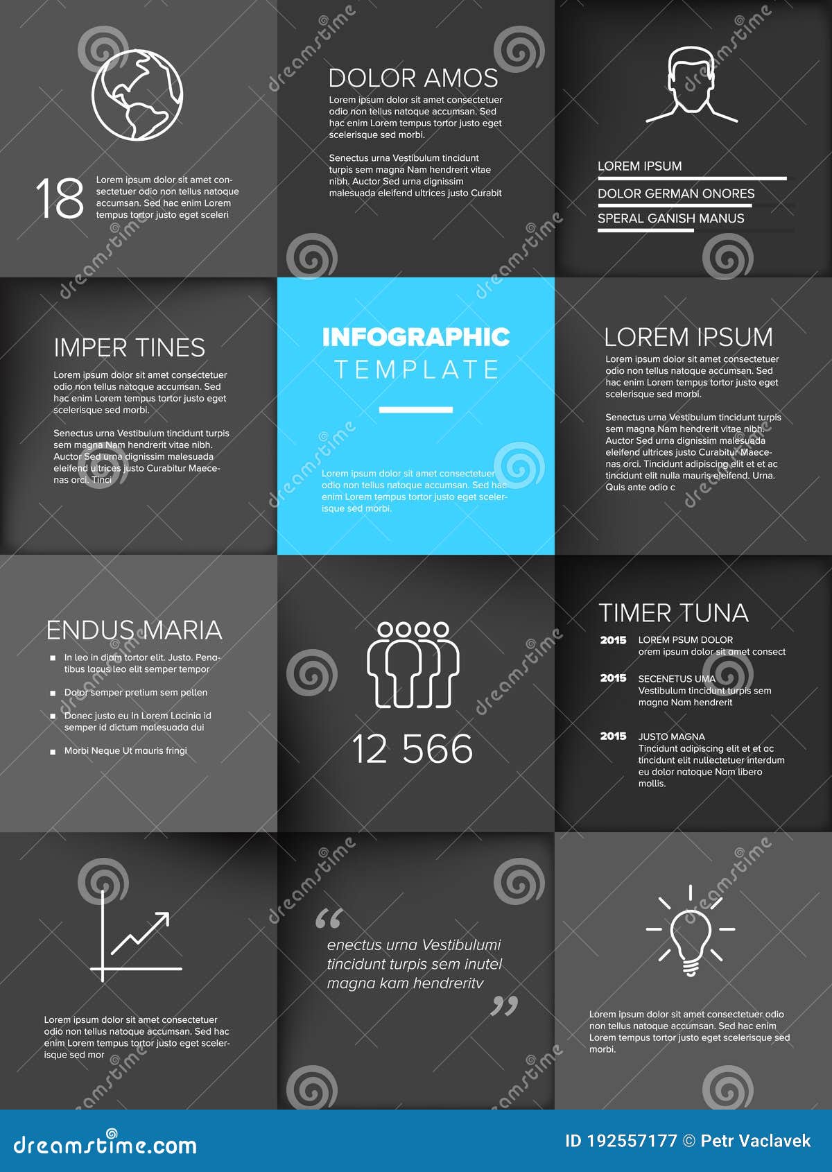 Multipurpose Mosaic Infographic Made from Squares Stock Vector ...