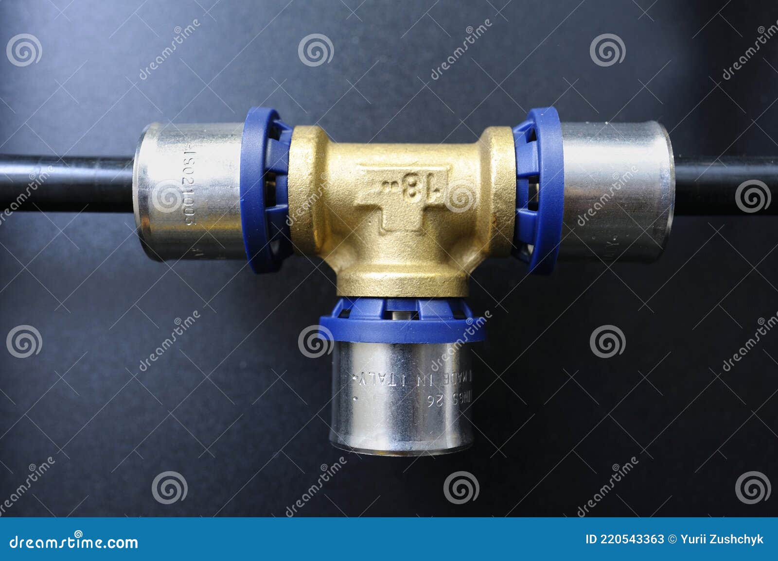 Press Fitting Compressive Copper Pipe Collet Connector With G 1/2 ...
