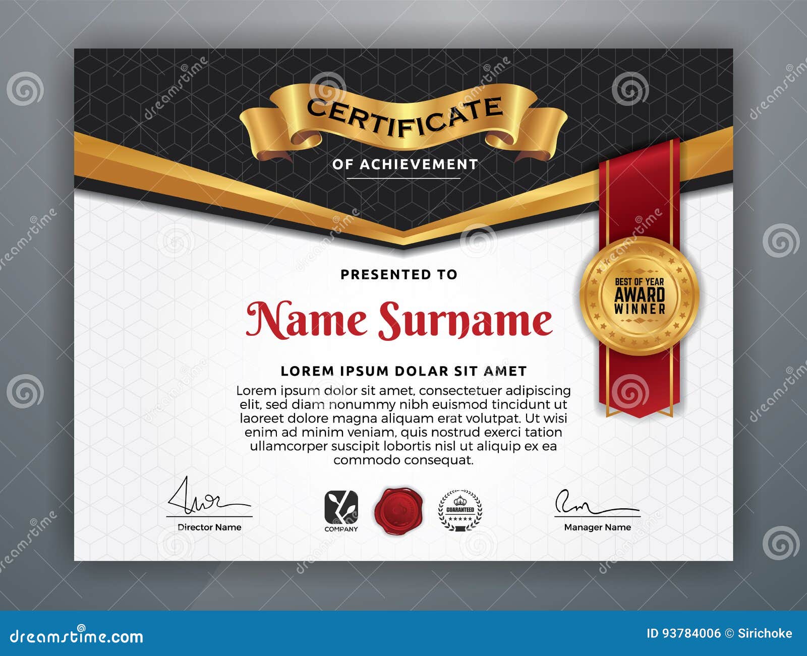 Multipurpose Professional Certificate Template Stock Vector ...