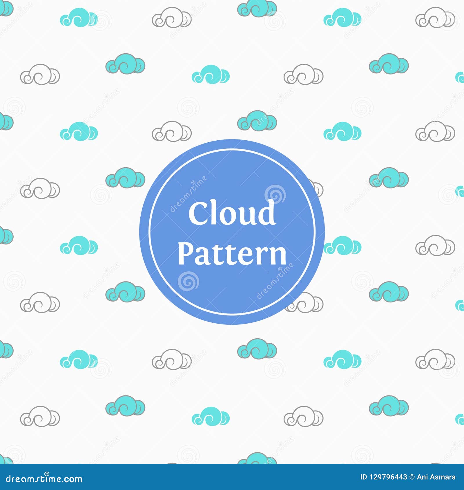 Expandable Stylish Seamless Cloud Pattern Vector Background Stock ...