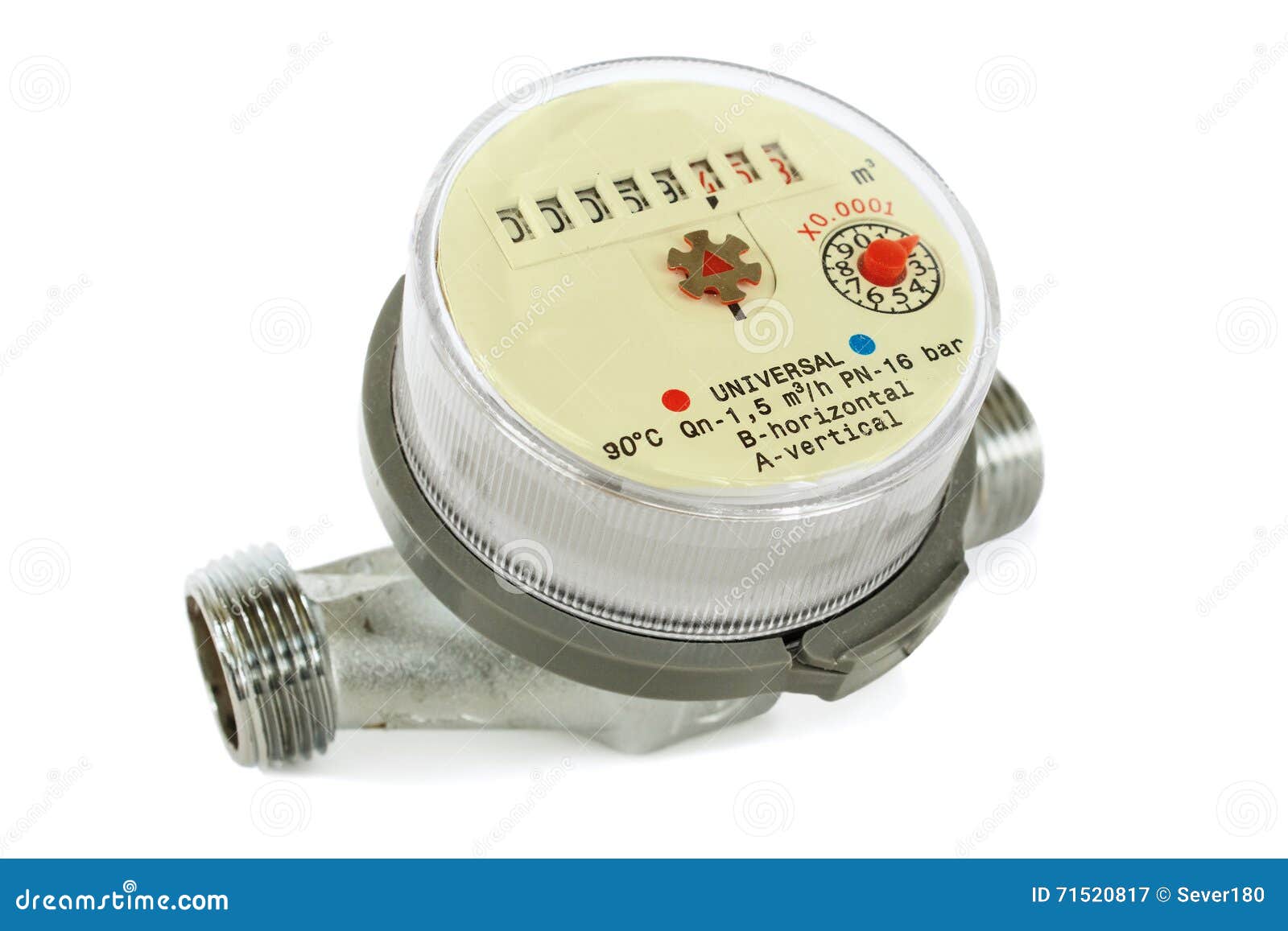 Multipurpose Water Meter for Domestic Water Stock Image - Image of ...