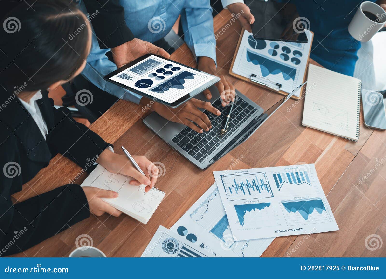 Financial Dashboard Data Display on Laptop Screen. Concord Stock Image ...