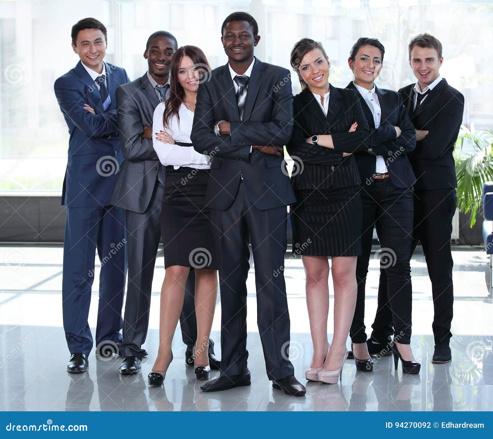 Multiracial Business Team People Group Smiling at Camera. Stock Photo ...