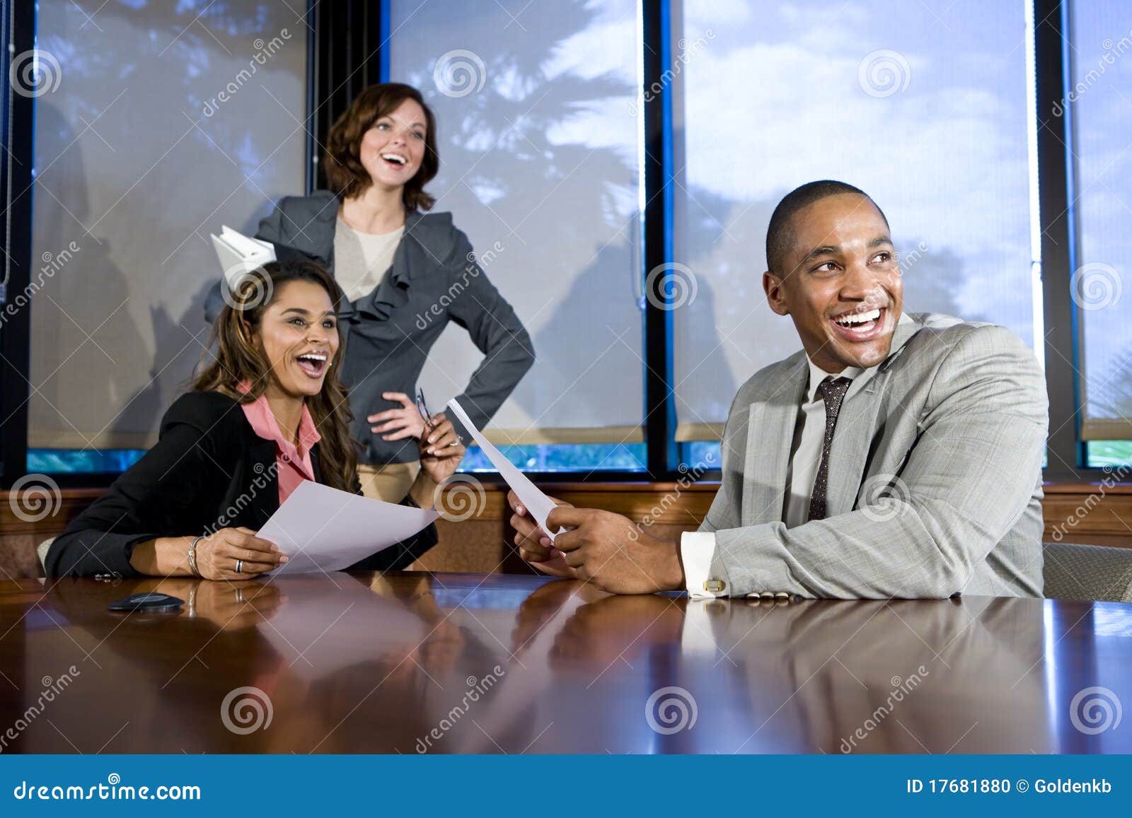Multiracial Businesspeople Watching Presentation Stock Photo - Image of ...