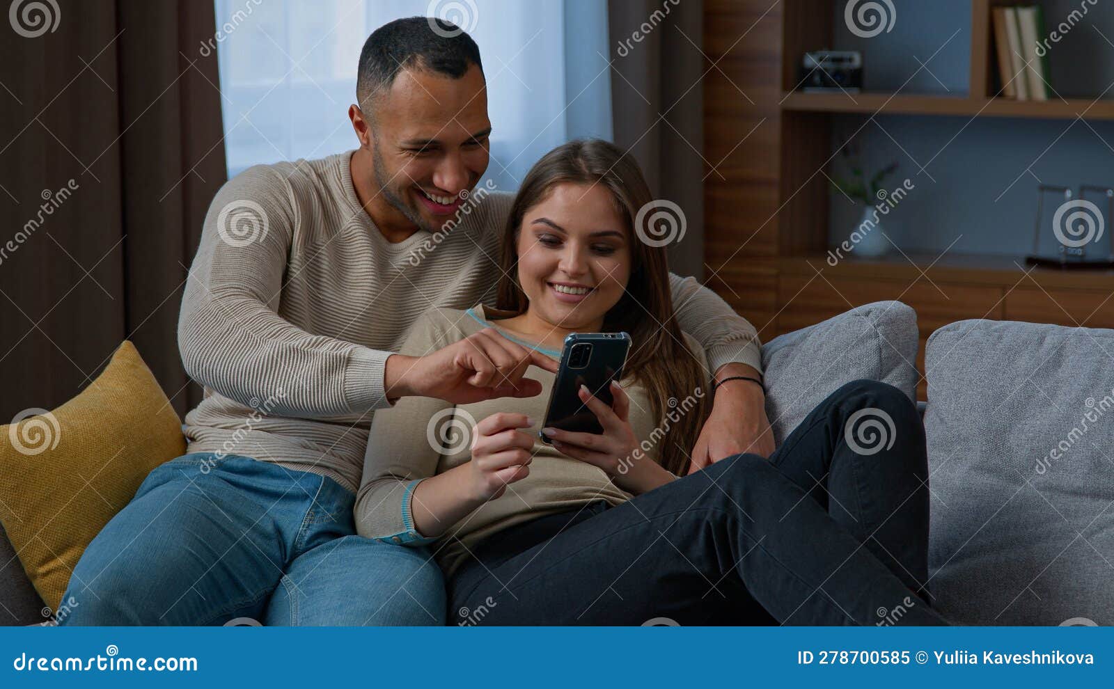 Multiracial Couple African American Man Husband Caucasian Woman Wife