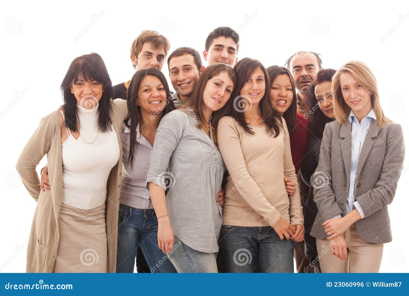 Multiracial Group stock photo. Image of close, happiness - 23060996