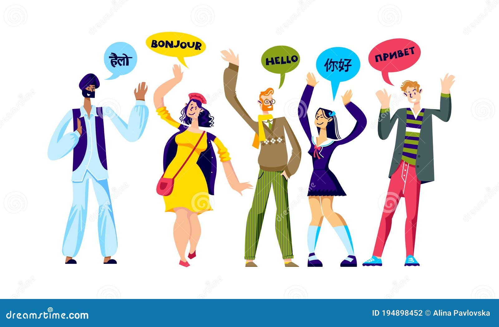 Multiracial Group of People Greeting on Different Languages. Various ... Multiracial Group of People Greeting on Different Languages. Various ...