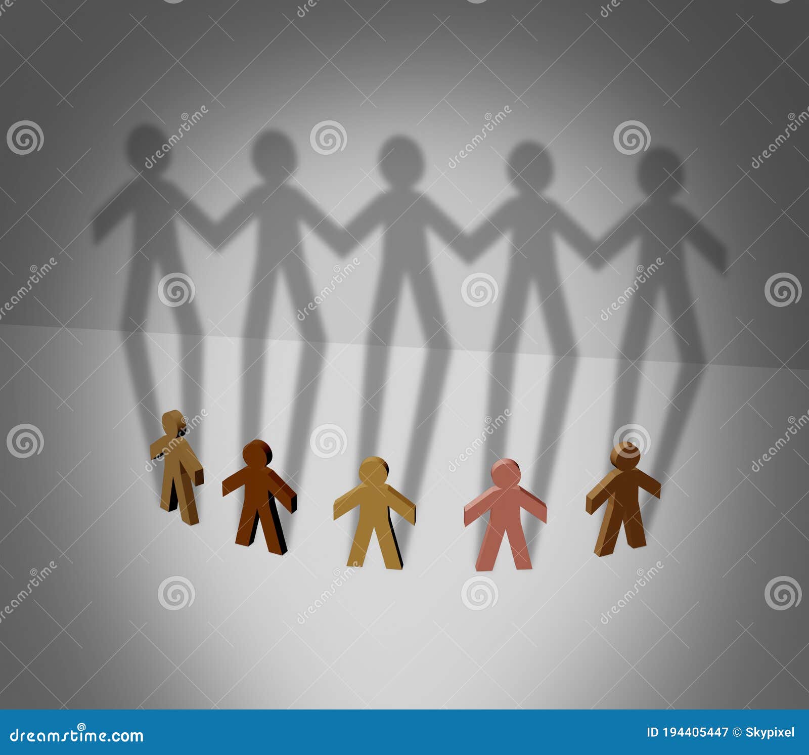 Multiracial Group Together stock illustration. Illustration of human ...