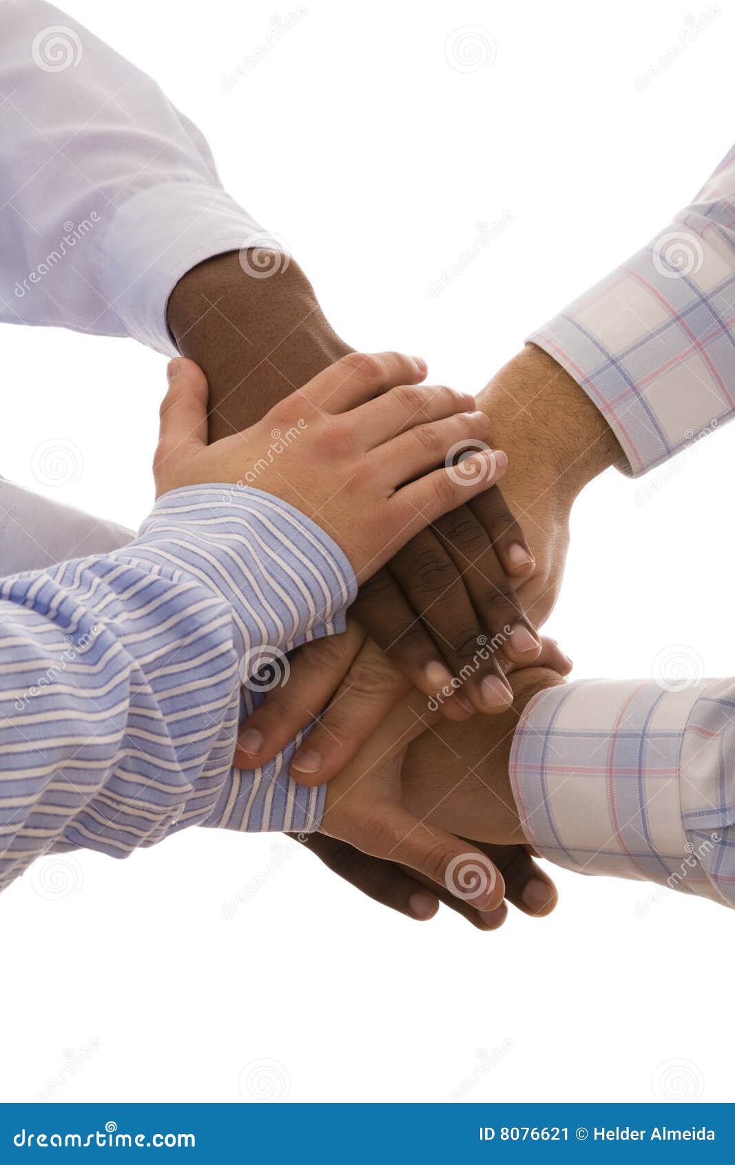 Multiracial hands stock image. Image of handclasp, confidence - 8076621