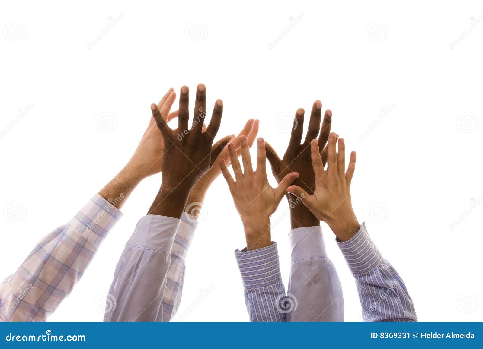 Multiracial hands stock image. Image of enjoyment, happiness - 8369331