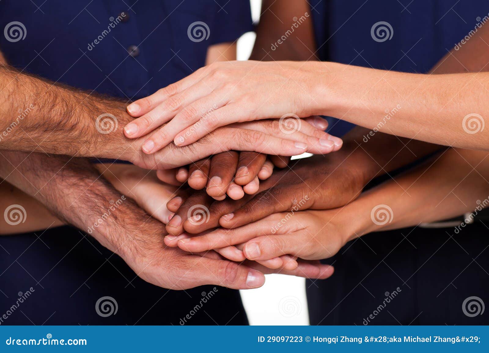 Multiracial hands teamwork stock image. Image of adult - 29097223