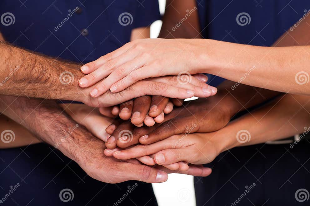 Multiracial hands teamwork stock image. Image of adult - 29097223