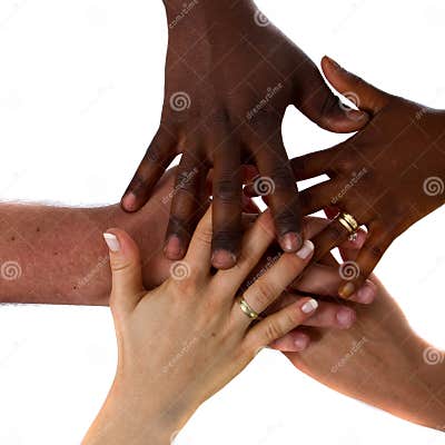 Multiracial hands together stock image. Image of ethnicity - 15000763
