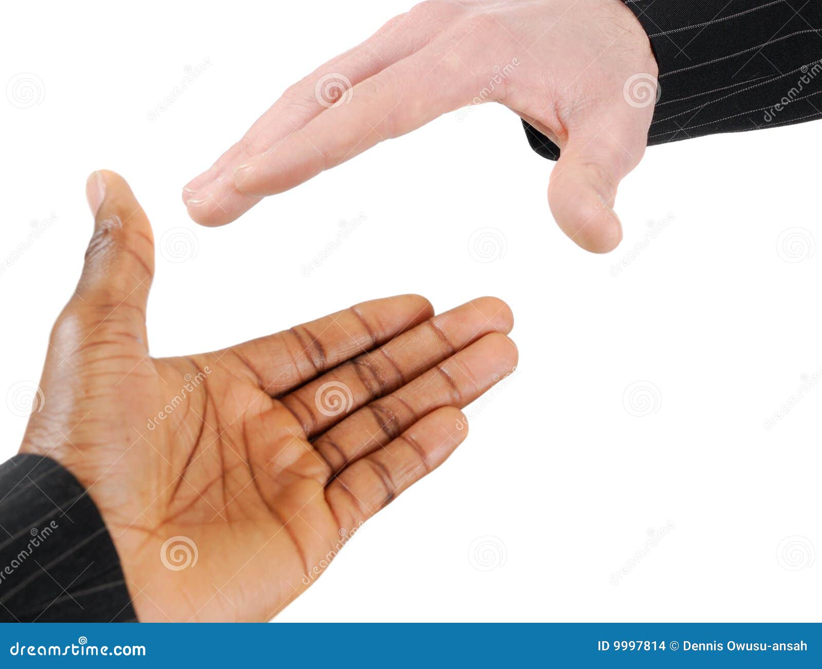 Multiracial Handshake between Two Business Men Stock Photo - Image of ...