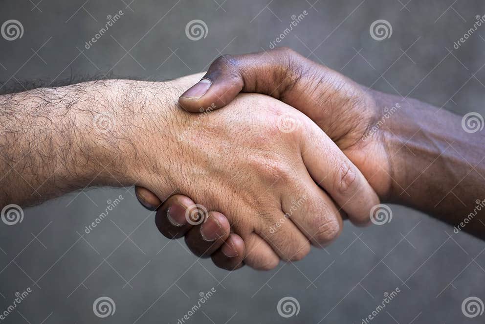 Multiracial handshake. stock image. Image of handshake - 40572239