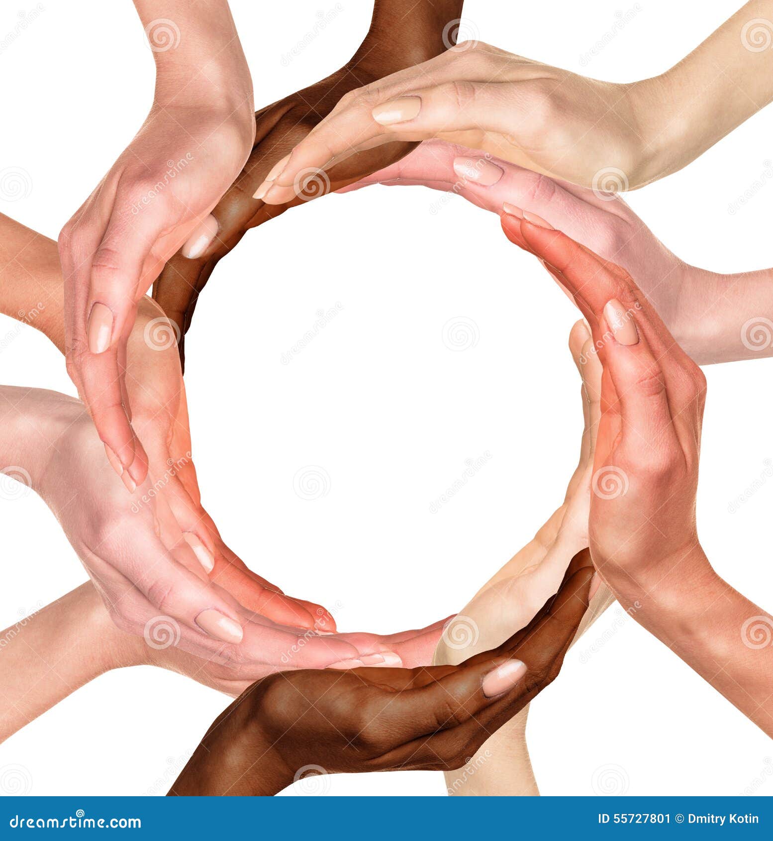 Multiracial human hands stock image. Image of creating - 55727801