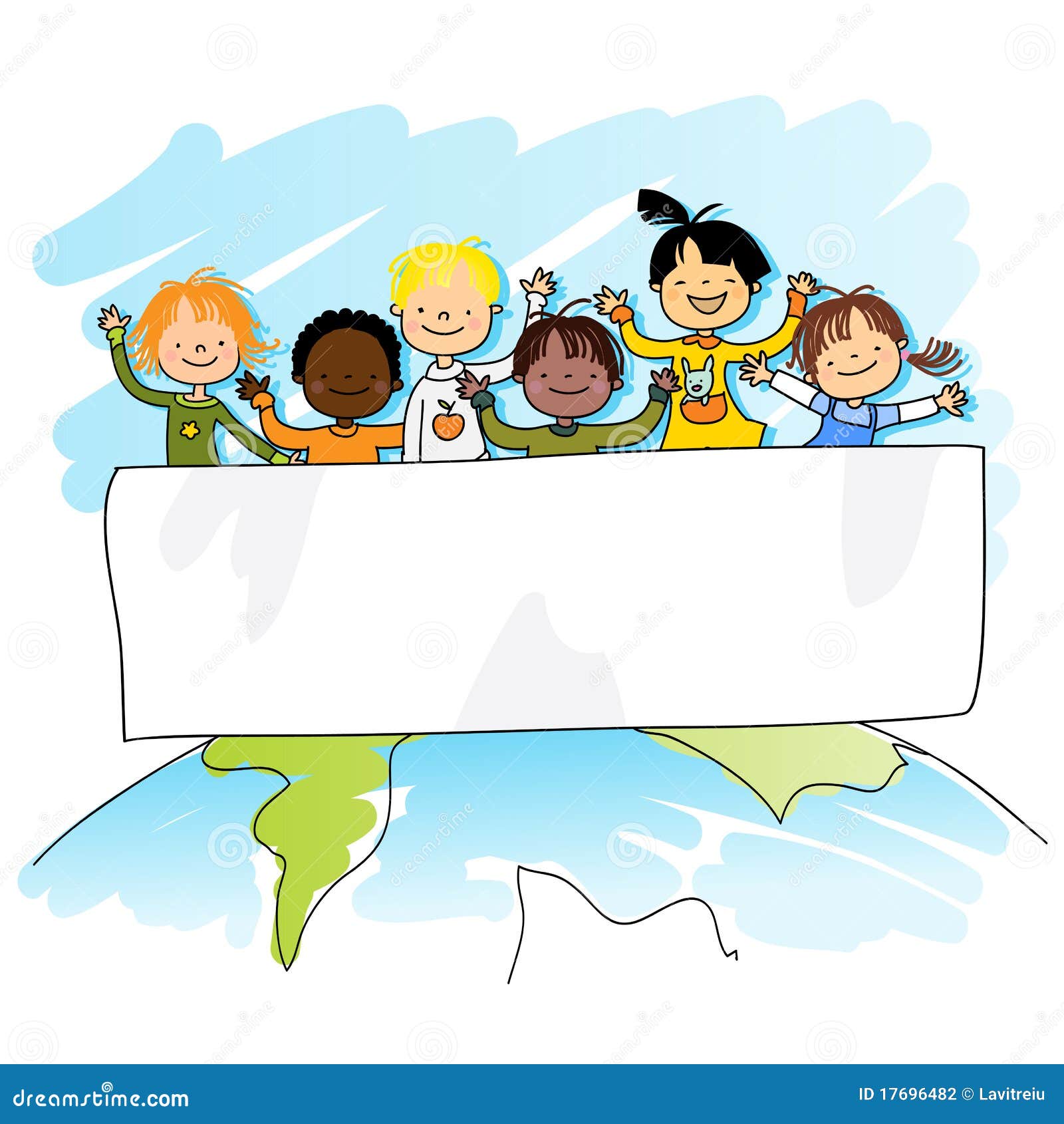 Multiracial kids stock vector. Illustration of cartoon - 17696482