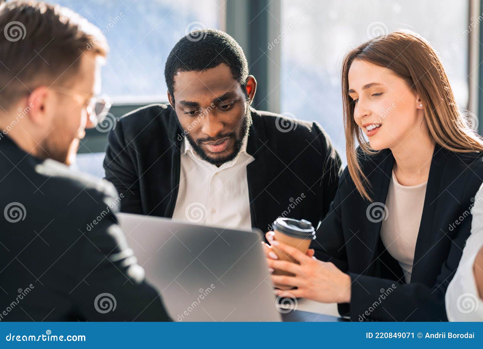 Multiracial Office Rivals Looking At Each Other, Rivalry At Work Stock ...