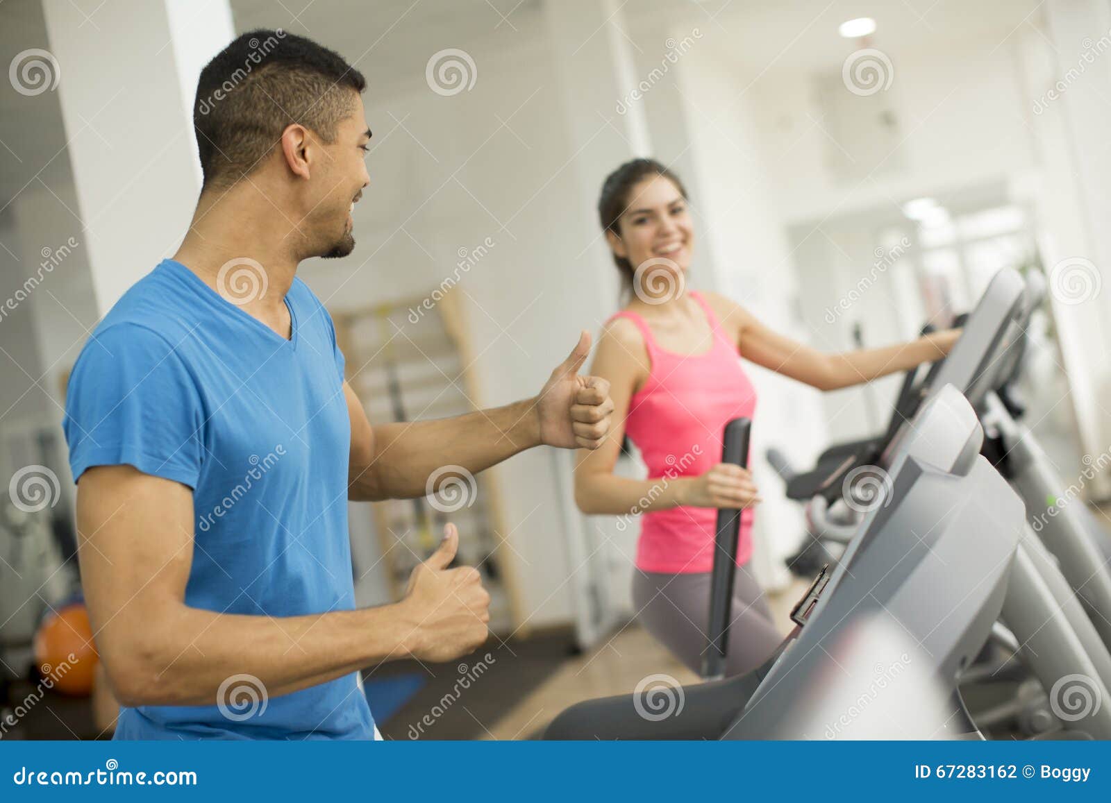 Multiracial People Training in the Gym Stock Photo - Image of active ...