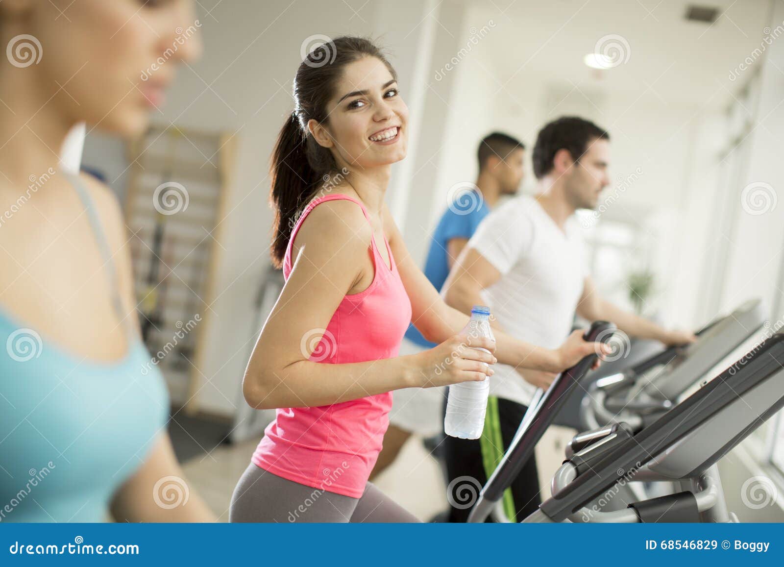 Multiracial People Training in the Gym Stock Image - Image of adult ...