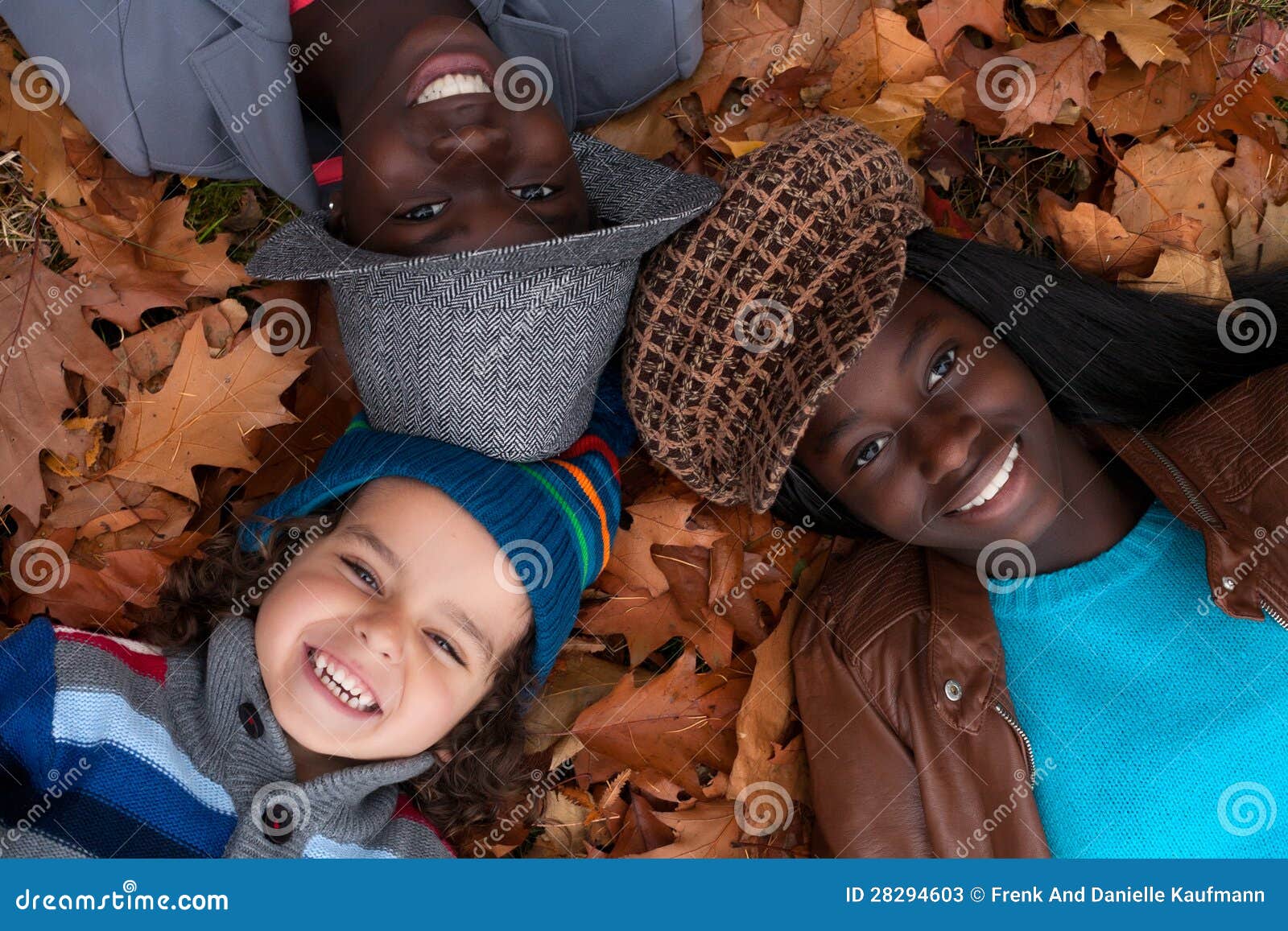 Multiracial Portrait of 3 Kids Stock Image - Image of concepts ...