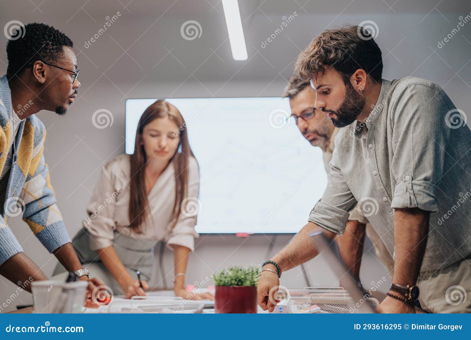 Collaborative Business Meeting in a Modern Office: Architects ...