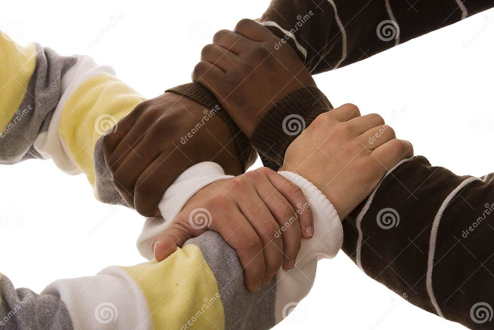 Multiracial team stock photo. Image of color, hold, partners - 8076590