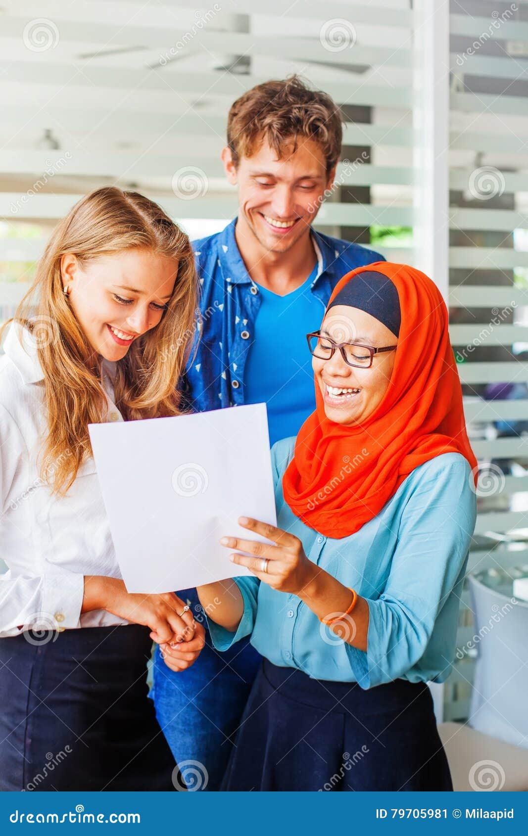 Multiracial Team Working Together Stock Image - Image of business ...