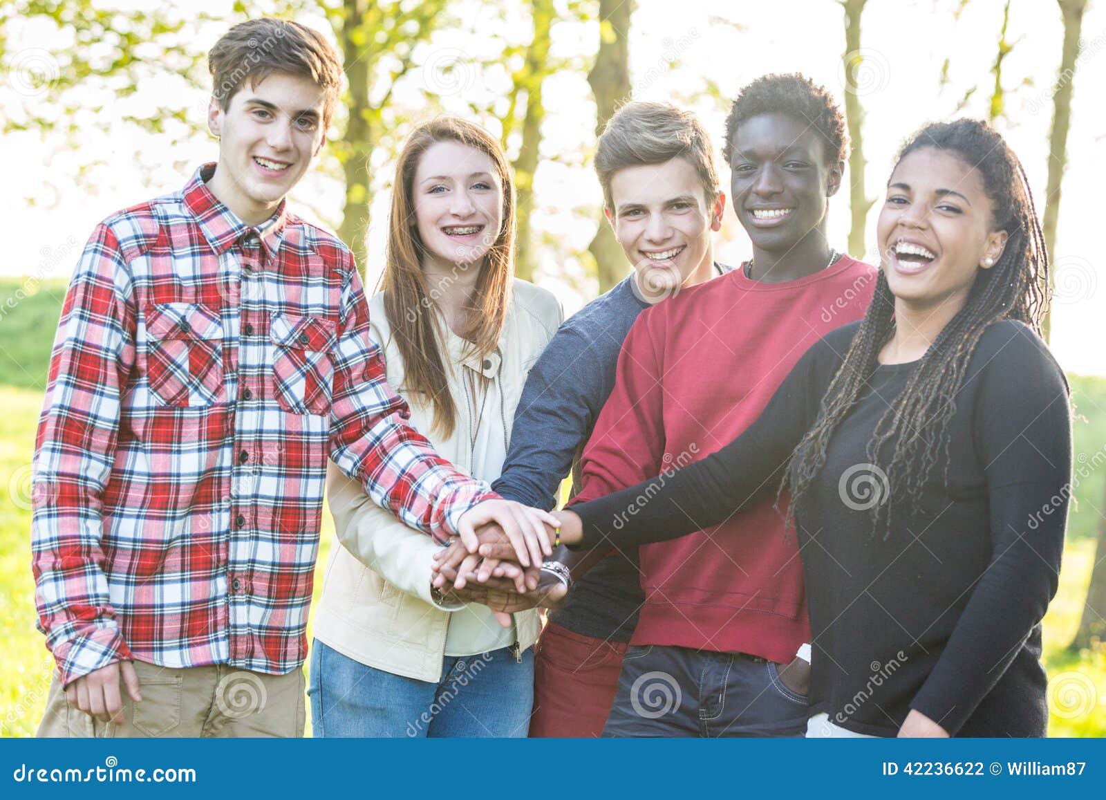 Multiracial Teenagers stock photo. Image of lifestyle - 42236622