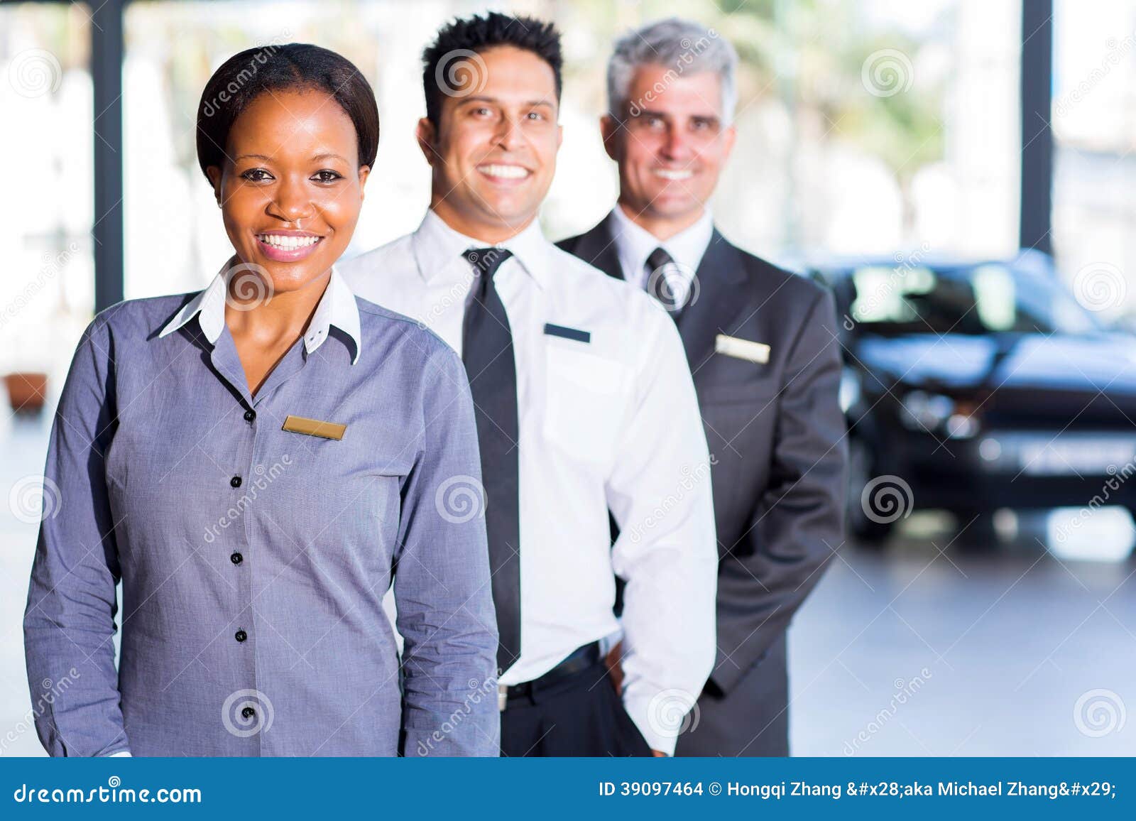 Multiracial Vehicle Sales Team Stock Photo - Image of name, happy: 39097464