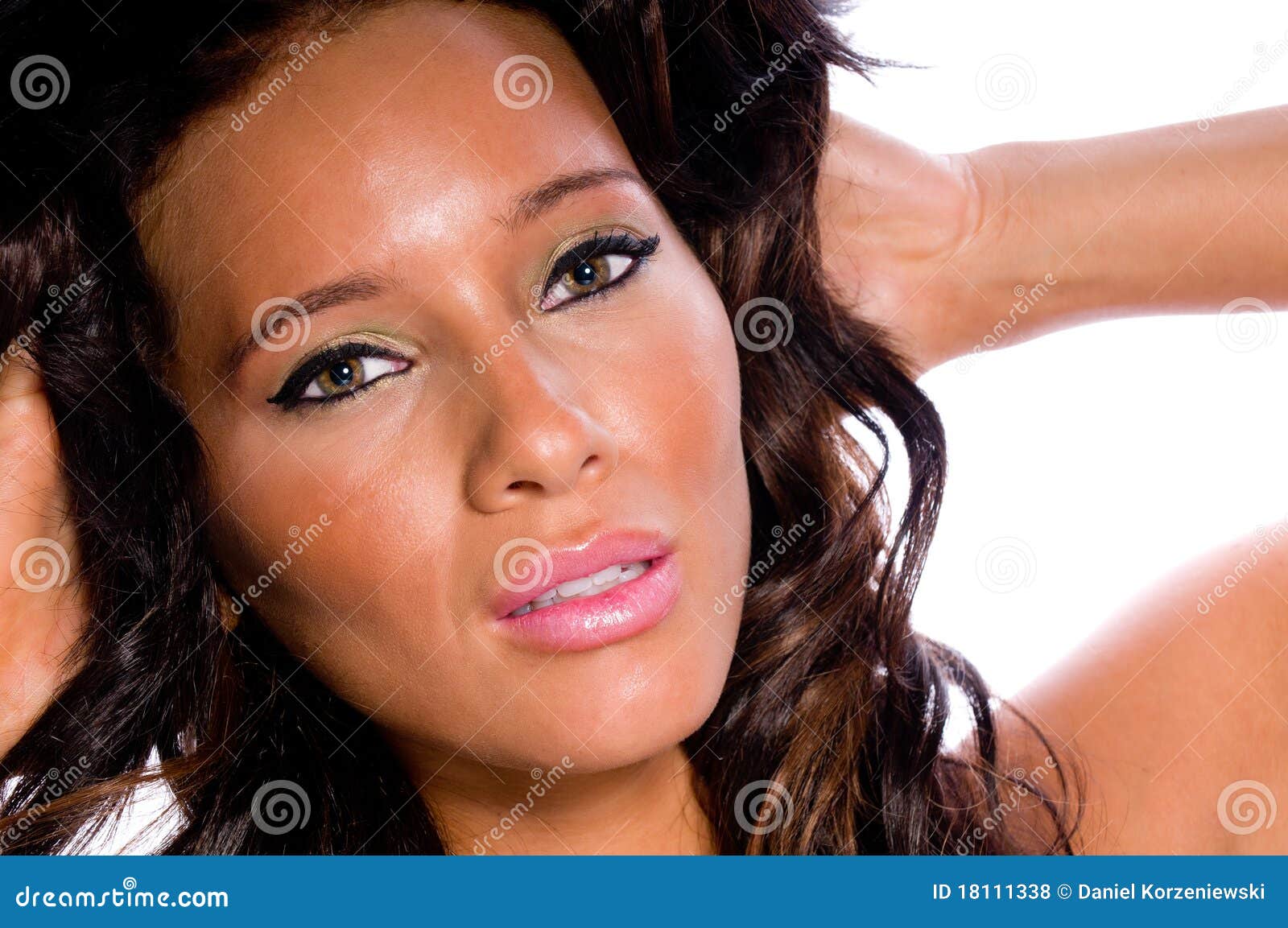 Multiracial woman portrait stock photo. Image of girl - 18111338