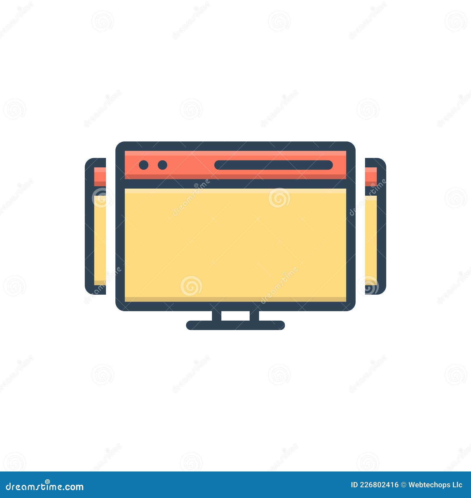 Color Illustration Icon for Multisite, Browser and Windows Stock ...